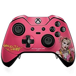 Skinit Decal Gaming Skin Compatible with Xbox One Elite Controller - Officially Licensed Warner Bros Harley Quinn Blowing Kisses Design