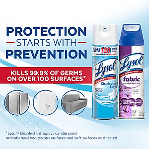 Lysol Disinfectant Spray + Fabric Disinfectant, Sanitizing and Antibacterial Spray, For Disinfecting and Deodorizing, Crisp Linen + Lavender Fields, 2 count (19 oz each) + 1 count (15 oz)