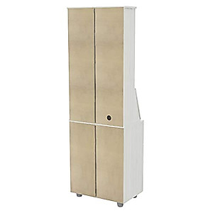 Inval Computer Credenza Work Center, Washed Oak