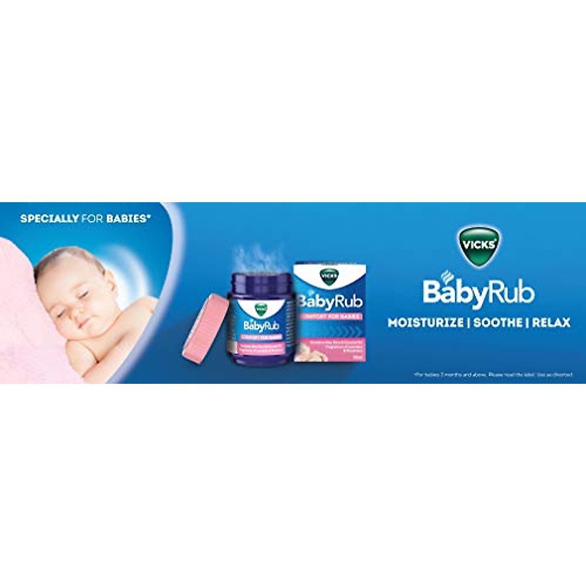Vicks BabyRub Soothing Vapour Ointment for Babies (25 ml - 0.85 oz) Made in India