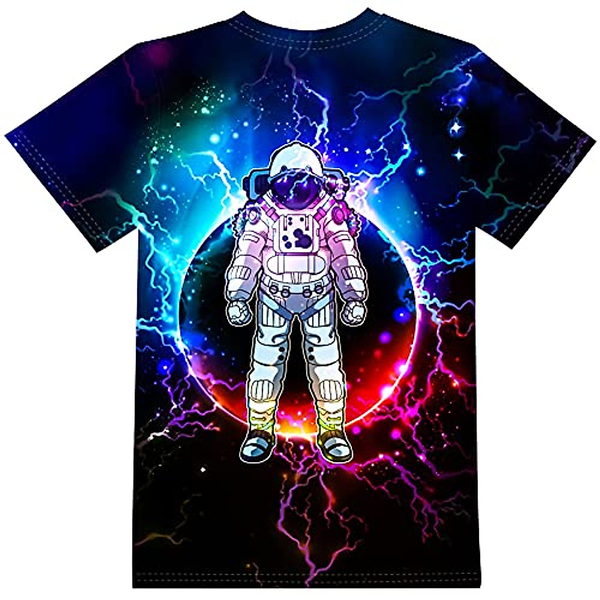 LAIDIPAS Boys Shirts Galaxy Space Tshirts Kids 3D Print Funny T-Shirts for Girls and Boys Size 8-10 Years