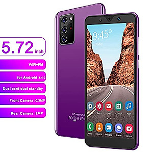 Tbest Telephone Portable Unlocked Android Phones,Unlocked pl Note30 Plus 5.72in Dual Cards Dual Standby Smartphone 512MB+4GB Violet