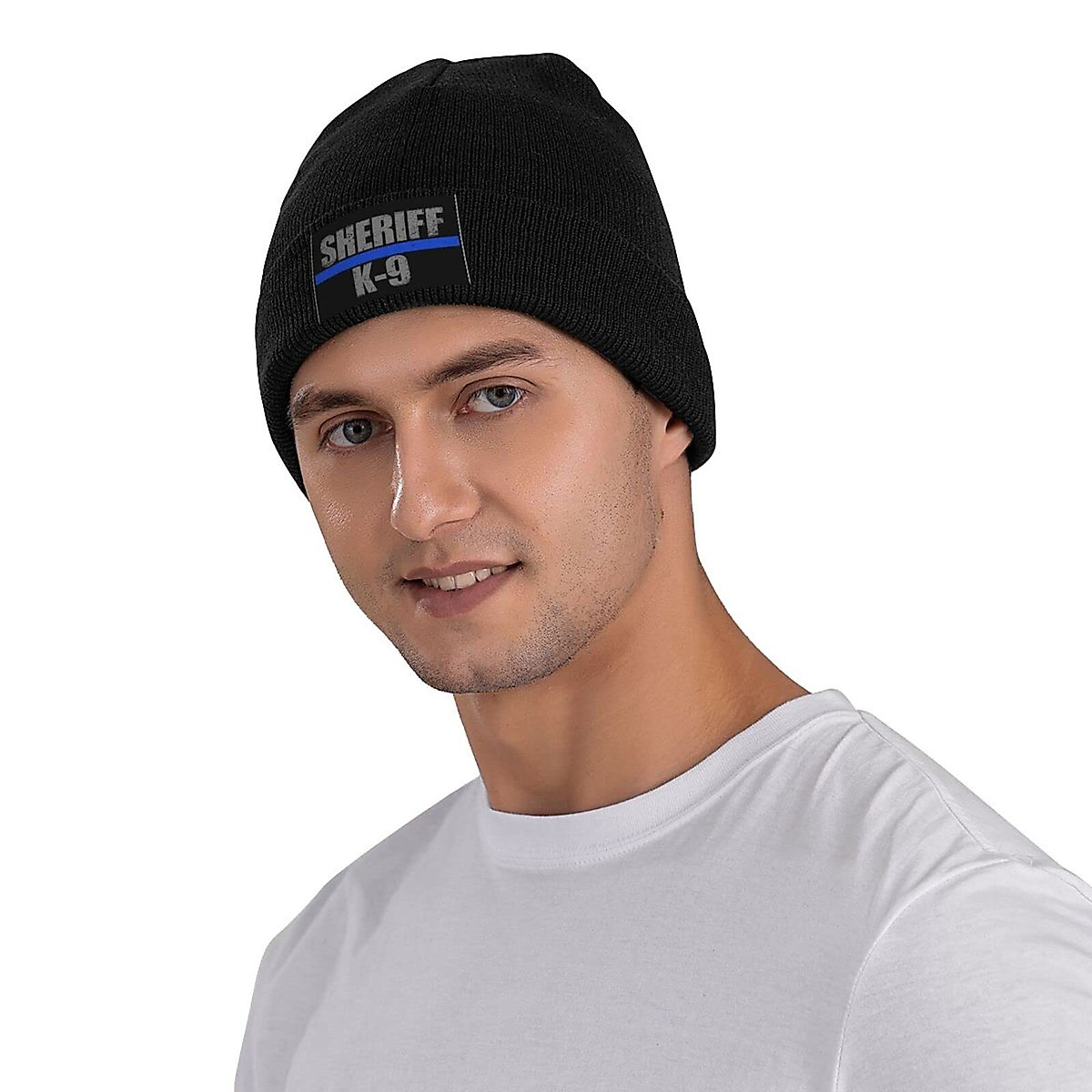Sheriff K-9 Thin Blue Line Beanie Hat Knit Hat Cap Warmth for Men Women Hat