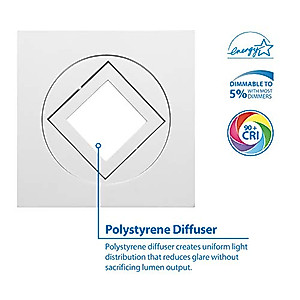 NICOR Lighting DQR4MA11202KWH LED Downlights, Matte White