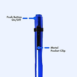BV Medical LED Penlight, Metal, Push Button, Cobalt Blue
