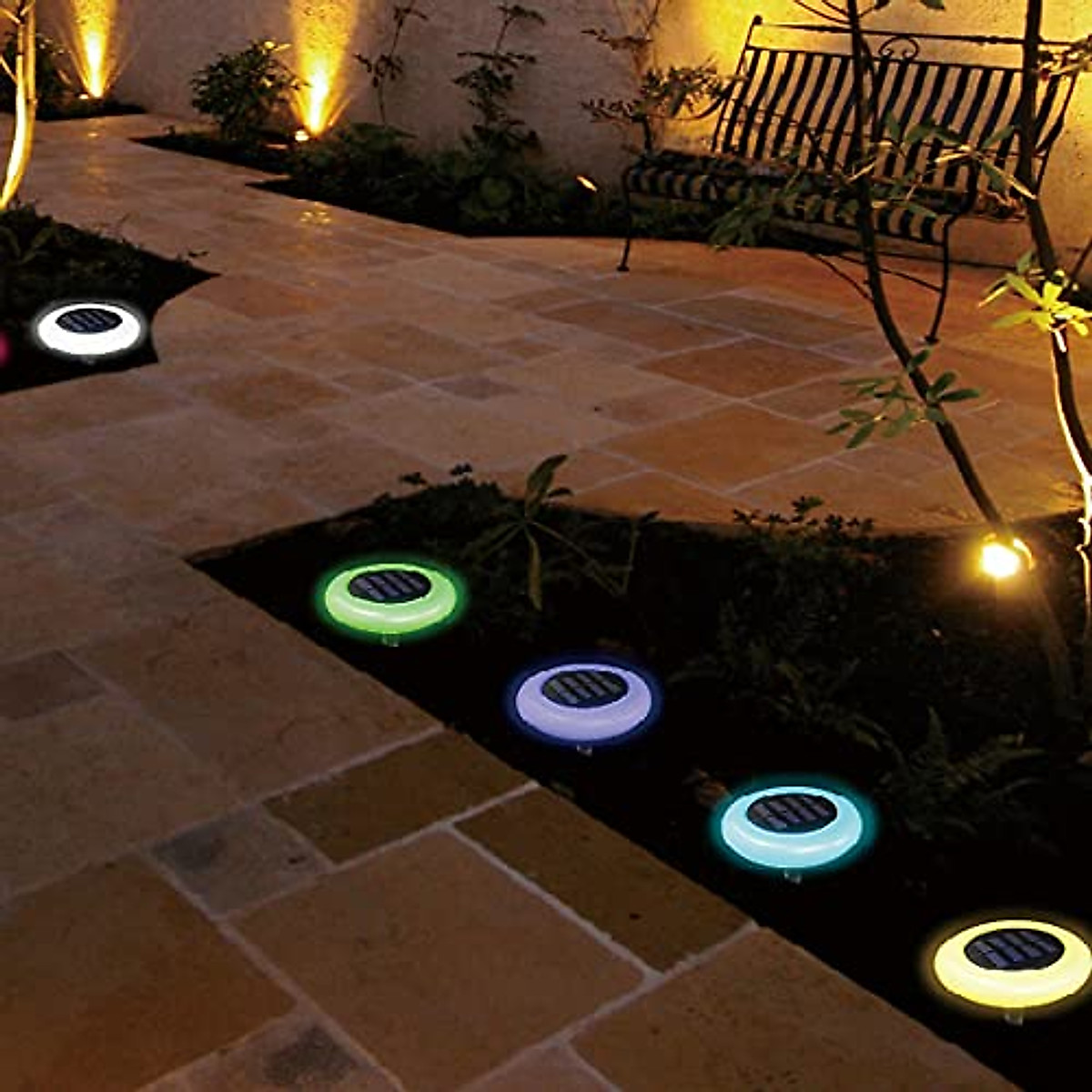 Dynamic Color Changing Solar Pathway Lights - Outdoor Garden Decor
