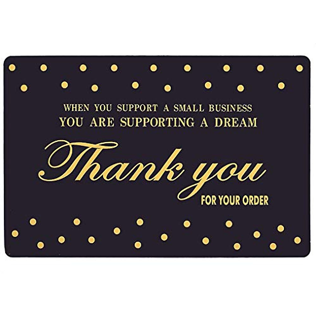 Thank You Cards Small Business - Pack of 100 ( Business Card Sized ) - Thank You for Your order Cards with Elegant Design and Meaningful Sayings for Purchase Inserts to Support Small Business - Best for Retail or Online Stores Package Inserts