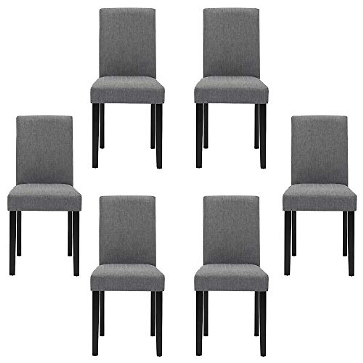 Set of 6 Chairs for Dining Room Mid Century Modern Fabric Upholstered Living Chairs