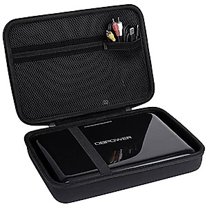 Khanka Hard Travel Case Replacement for DBPOWER 11.5" / 12" Portable DVD Player, Case Only (Black)