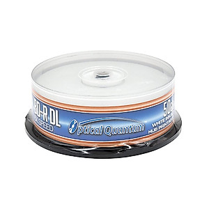 Optical Quantum 6X 50GB BD-R DL White Inkjet Printable Blu-ray Double Layer Recordable Media , 25-Disc Spindle