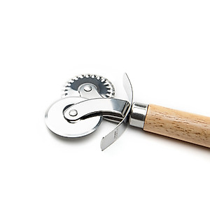 Fox Run 5542 Pastry Wheel Crimper and Cutter, Stainless Steel 1 x 2.75 x 6.5 inches
