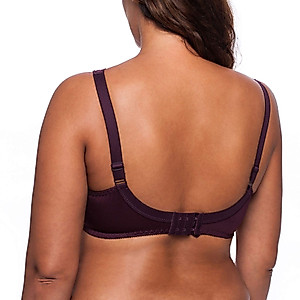 frugue Minimizer Underwire Comfort Unlined Plus Size Bra Purple US 40 C