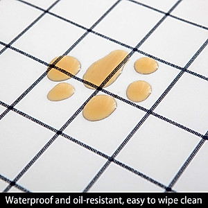 Yofori Tablecloth Wipe Clean Table Cloth Wipeable PVC Waterproof Rectangular Table Cover Plastic Table Protecter for Kitchen Outdoor (54x108 inch, Plaid)