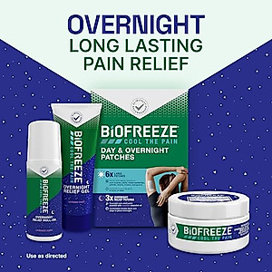 Biofreeze Overnight Pain Relief Roll-On, Arthritis Pain Reliver, Knee & Lower Back Pain Relief, Sore Muscle Relief, Lavender Scent, FSA Eligible, 2.5 FL OZ Biofreeze Menthol Roll-On
