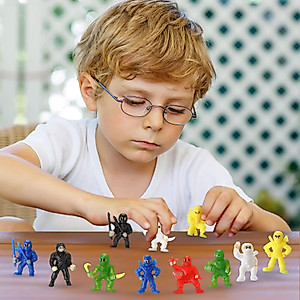 Chivao Mini Ninja Figurines Party Favors Toys Assorted Action Warrior Figures Playset Ninja Party Supplies Cake Topper for Ninja Birthday(200 Pack)