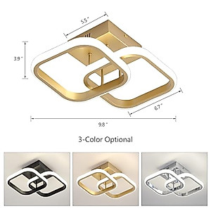 AMZASA Gold Hallway Light Modern LED Ceiling Light Mini Close to Ceiling Lamp for Balcony Corridor Closet Bedroom Bathroom Kitchen 4000K Neutral Light