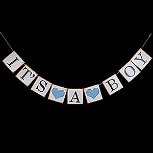 IT is A BOY Banner Bunting Christening Baby Shower Garland Decoration Birthday Party Favors