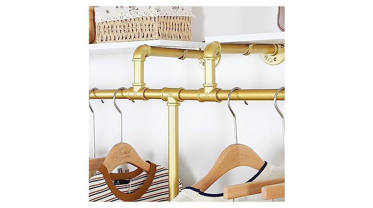 Shop WJJAYY Gold Pipe Clothing Rack - Stylish & Durable