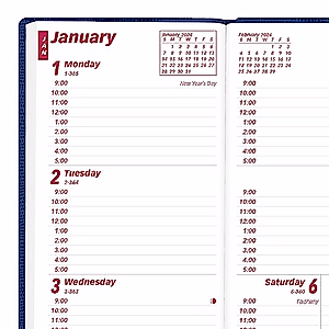 Brownline 2024 Traditional Weekly Pocket Planner, Appointment Book, 12 Months, January to December, Perfect Binding, 6" x 3.125", Assorted Colors (CB403.ASX-24)