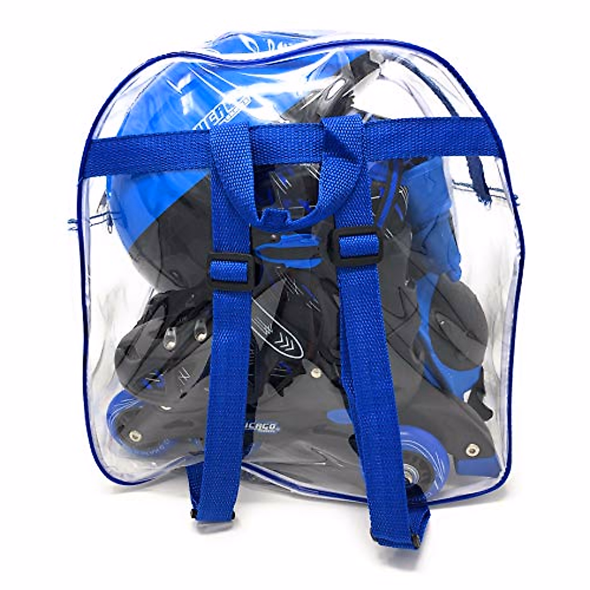 Chicago Skates Inline Training Skate Combo Set - Blue, Boys - Small Sizes J10-J13