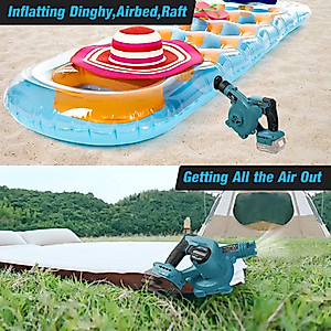 Cordless Leaf Blower for Makita 18V Battery,Electric Jobsite Air Blower with Brushless Motor,6 Variable Speed Up to 180MPH,2-in-1 Handle Electric Blower and Vacuum Cleaner(Battery Not Included)