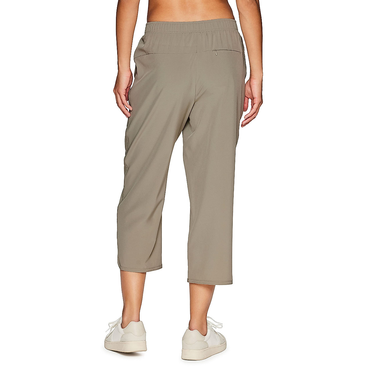 RBX Women's Lightweight Quick Dry Relaxed Cropped Woven Pant Capri Smoke Sage S