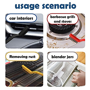 Betanull 8 Pcs Hard Bristle Crevice Cleaning Brush, Gap Clening Brush, Hard Bristle Crevice Cleaner Brush, Thin Hard Bristle Brush for Cleaning, Thin Crevice Brush, Crevice Cleaning Tool, Gap Brush