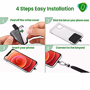 CoGear - Universal Phone Lanyard Patch, Nylon Patch Phone Lanyard, Crossbody Nylon Patch Phone Lanyards (Wine Red, 1 Pcs)