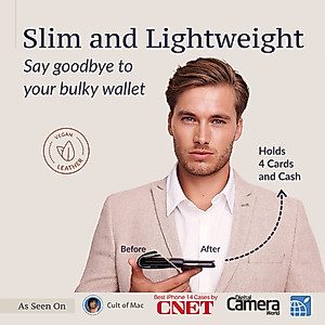 iPhone 15 Wallet Case for Women and Men, Case with Card Holder [Slim & Protective] for Apple 15 (6.1”), Vegan Leather i-Phone Cover, Cute Phone Case, Black & Brown, Sandy Night