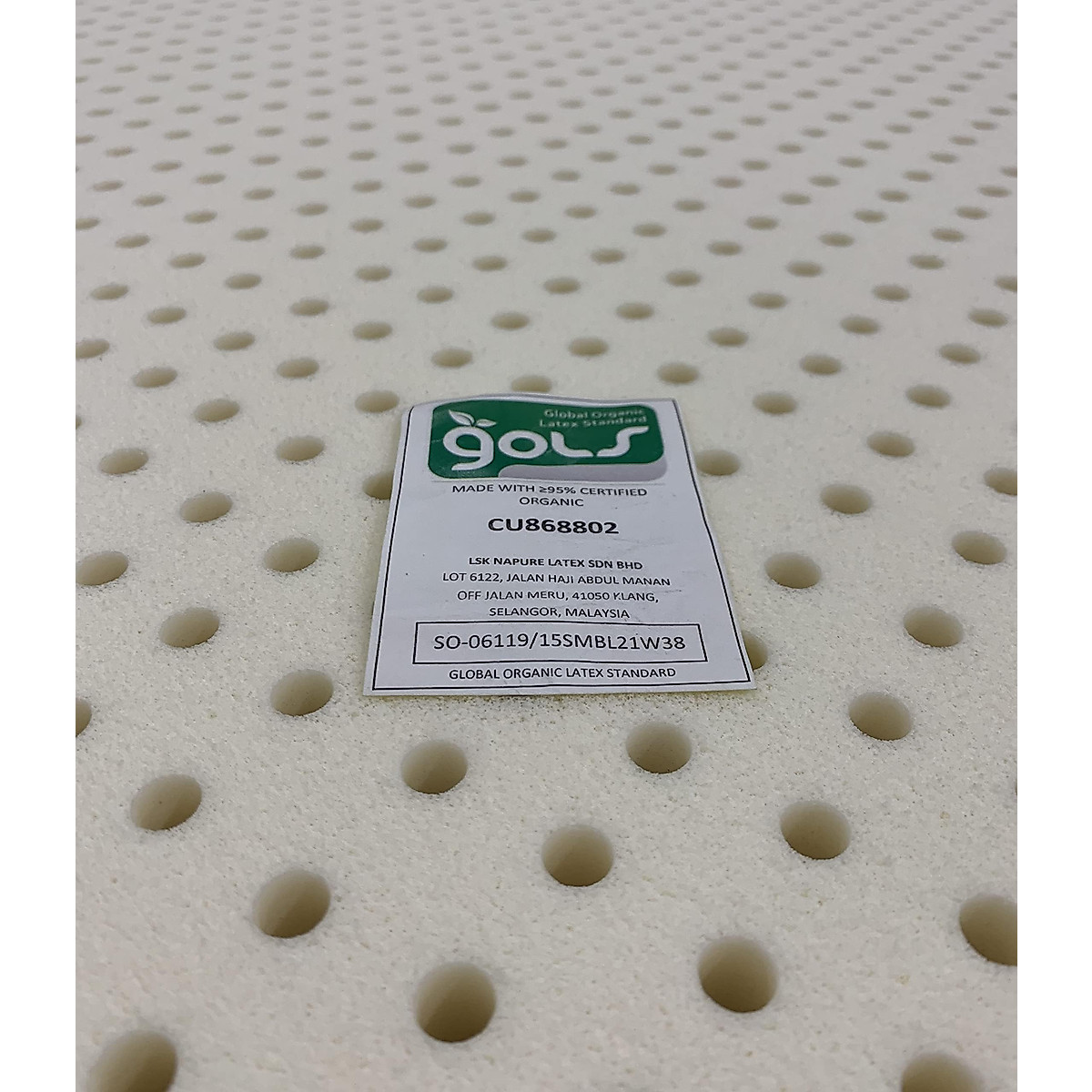 Dormir True Green 2" TwinXL Soft Organic Latex Mattress Topper - GOLS Certified, Firm, Bouncy, Cool, Hypoallergenic