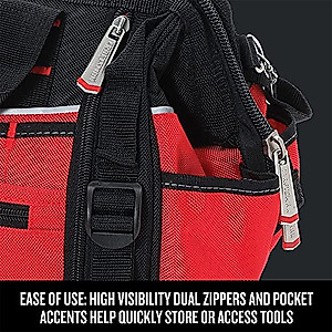 CRAFTSMAN VERSASTACK Zippered Tool Bag, 31 Pocket Organizer, Heavy Duty Tool Tote (CMST17622)