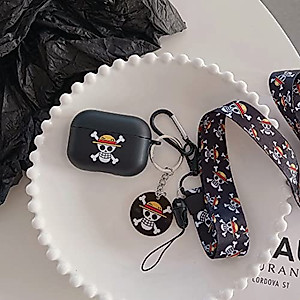NOLEGA with Anime Lanyard Keychain AirPod Pro Case， Personalised Anime and Unique TPU Process Frosted Soft AirPod Pro Case