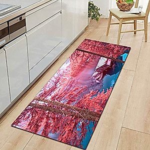OPLJ Nature Series Door Mat Living Room Bedroom Carpet Comfortable Carpet Home Decor Kitchen Mat A4 50x80cm+50x160cm