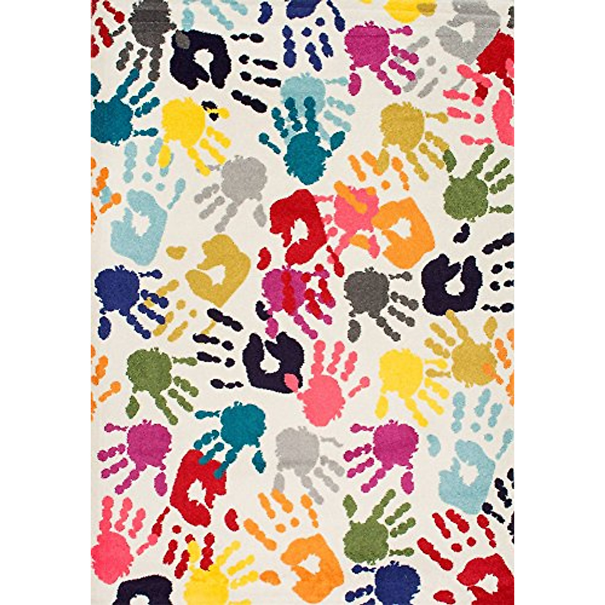 nuLOOM Pinkie Handprint Kids Area Rug, 5' x 8', Multi
