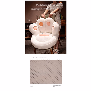 YNGCHNG Upgrade Cat Paw Cushion Lazy Sofa Office Kawaii Chair Cushion for Girl Gift Plush Bear Paw Warm Floor Pillows Cute Seat Pads for Dining Room Bedroom Comfort Chair Decor (Purple,20IN)