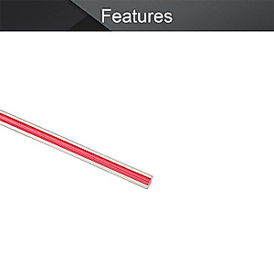 Fielect Red Straight Line Acrylic Round Rod Standard Plexiglas Tolerance Lightweight for DIY 10mm Diameter 250mm Height 2Pcs