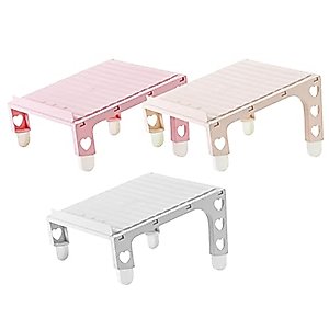STOBAZA Heel Shoes Double-Layer Slots Bracket Home Footwear Adjustable Space Household Holder Stand Entryway Plastic Liftable Simple Kids Organizing Storage Sneakers Organizer High Saving