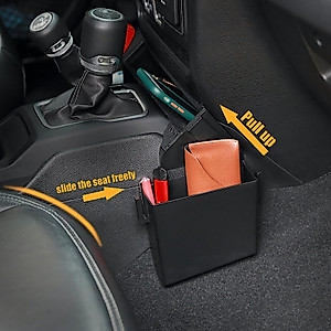 JVMA Center Console Gear Shift Organizer Tray for Jeep Gladiator Accessories and Jeep Wrangler JL JLU 2025 2024 2023 2022-2018 Rubicon Sahara 4xe Storage Box, Car Trash Bag Hook (US Patent) Interior