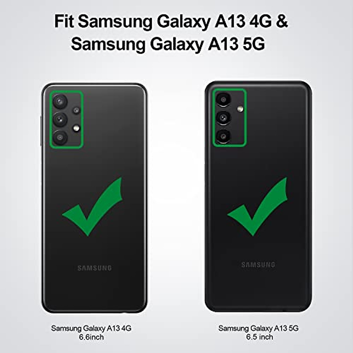 NTZW for Samsung Galaxy A13 5G Case: Dual-Layer Heavy Duty Protection Phone Case Samsung A13 4G | Non Slip Textured & Shockproof Silicone TPU Bumper | Drop Protective Cover - Black