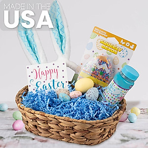 MagicWater Supply Crinkle Cut Paper Shred Filler (4 oz) for Gift Wrapping & Basket Filling - Light Blue