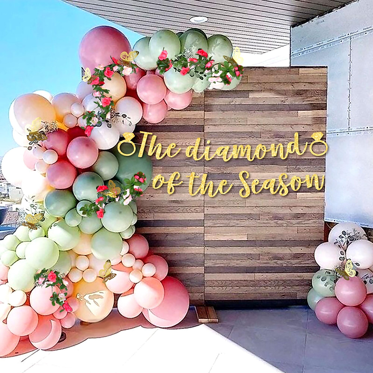 JeVenis Diamond of The Season Banner Tea Party Bridal Shower Decorations for High Tea Party Supplies Garden Party Bridal Shower