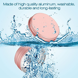 Patelai 64 Pieces Lip Balm Tin Containers Screw Top Round Tin Cans Aluminum Jar with Screw Lid, Empty Bottle Travel Cosmetic Sample Container for DIY(0.5 oz,Rose Gold)