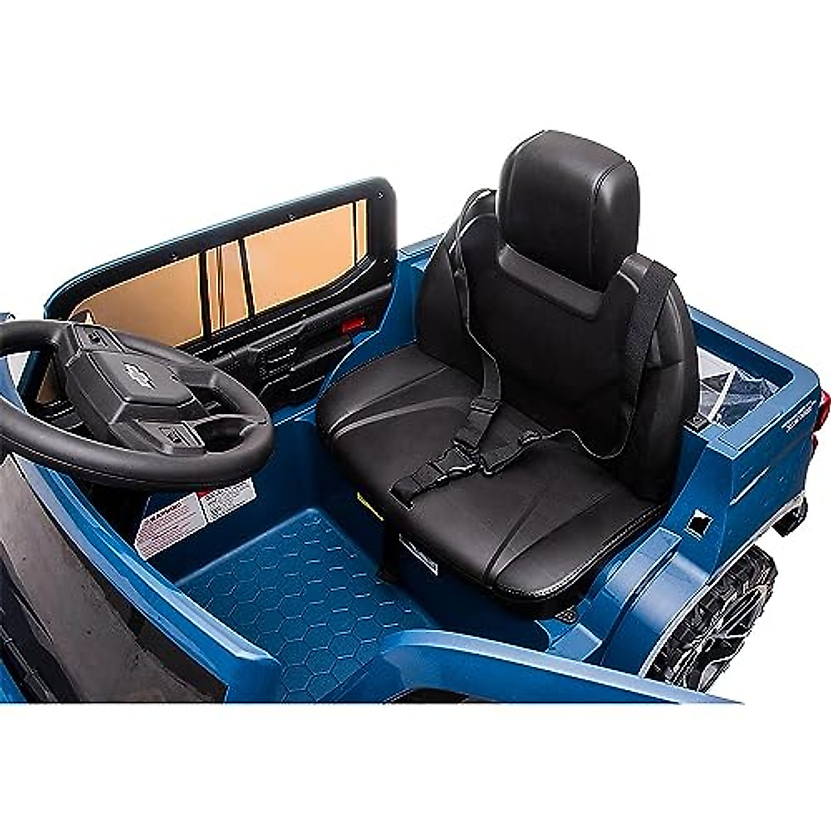 Dakott Chevy Silverado Z71 Trail Boss Monster Truck Four Powerful Motors 12V 4x4 Big Wheels Ride On Monster Truck for Kids, Large, Blue