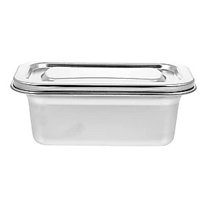 UPKOCH 1 Pc Ice Cream Container Stainless Steel Keeper with Lid Reusable Storage Tubs Refrigerator Storage for Sorbet Frozen Yogurt