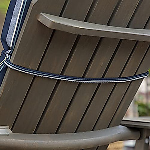Arden Selections Outdoor Adirondack Cushion 17 x 20, Sapphire Aurora Blue Stripe