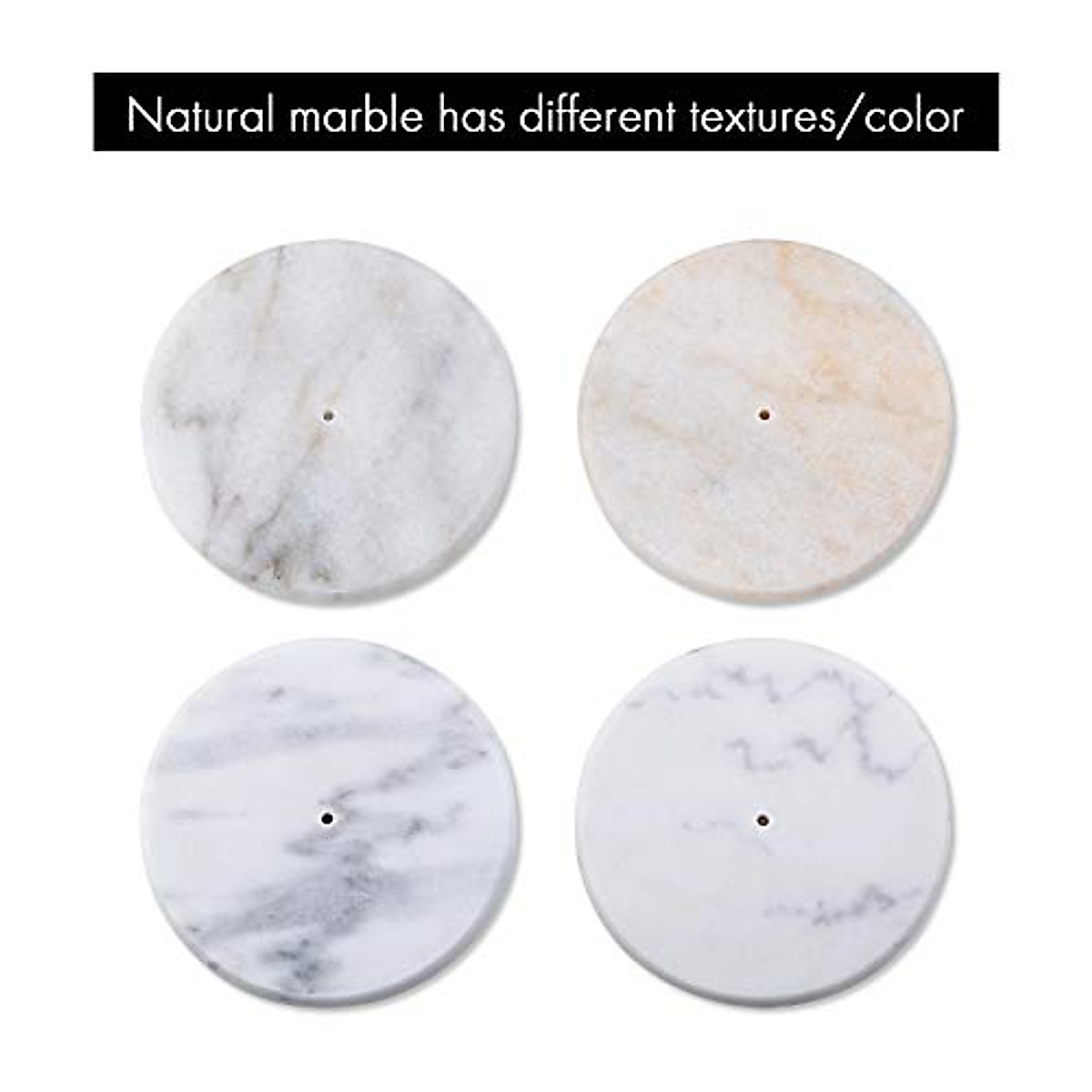 KES Towel Rack with Natural Marble Base T-Shape Hand Towel Holder Stand SUS304 Stainless Steel for Bathroom Vanity Countertop Brushed Finish, BTH205S20-2