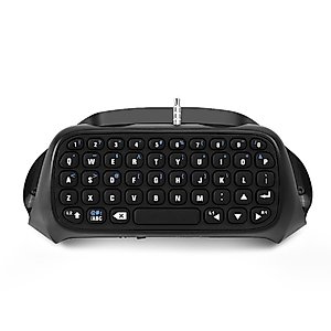 Bindpo Controller Keyboard, Mini Bluetooth Gaming Keyboard Gamepad Chatpad Message Keyboard for Playstation 4,Slim Controller/Phone and Tablet