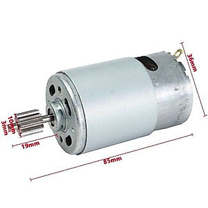 2 Pcs 550 35000RPM Electric Motor for 24 Volt Kids Ride On Car, RS550 24V Motor Gearbox Accessories for Children Ride On Toys Replacement Parts