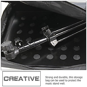 Portable Music Stand Storage Bag: Musical Score Organizer Case Musical Stand Rack Oxford Cloth Carrying Pouch Black