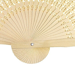Dxhycc Sandalwood Fan (Set of 24 pcs) - Baby Shower Gifts & Wedding Favors